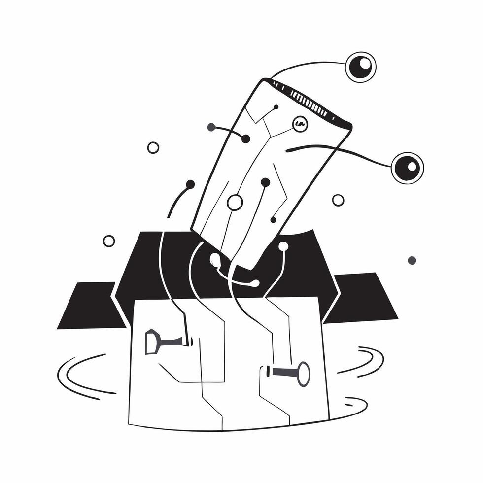 Flat Abstract Glowing Neural Network With Dynamic Data Flow Concept As