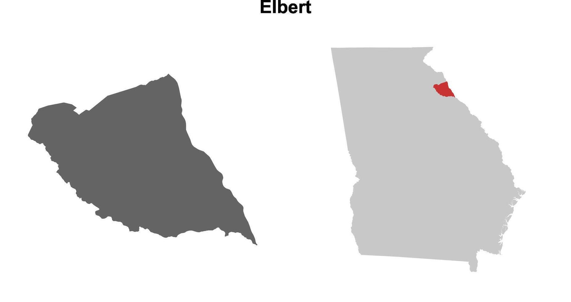 Elbert County, Georgia blank outline map set 56387633 Vector Art at Vecteezy