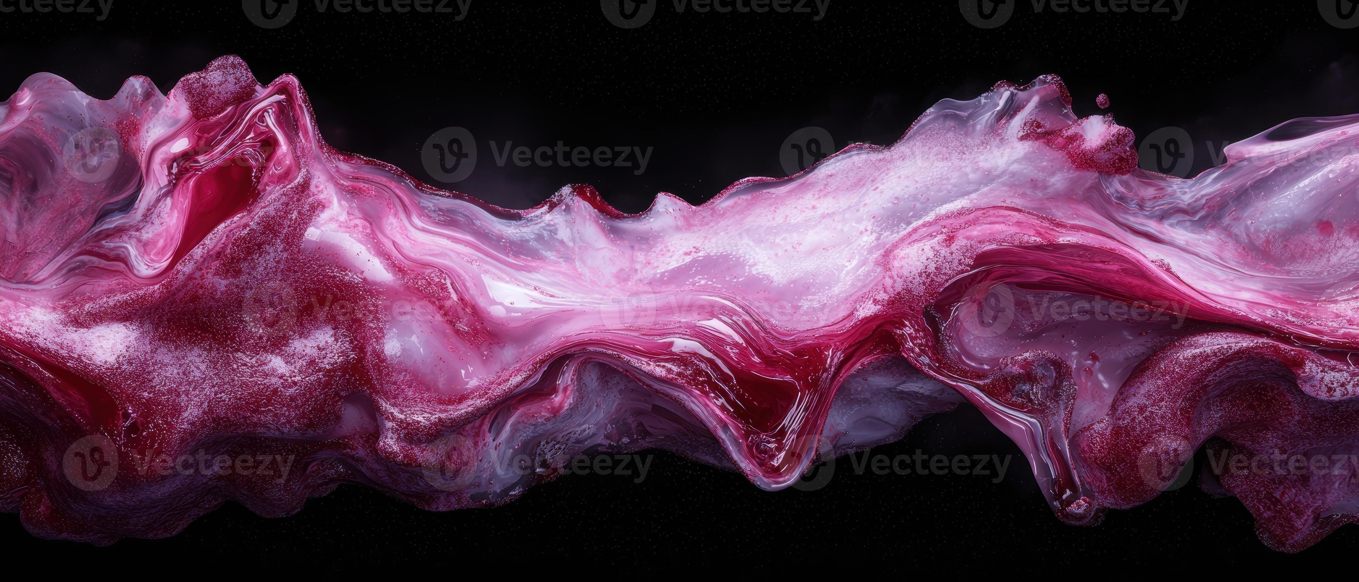 Abstract pink fluid art on a black background 56396450 Stock Photo at ...