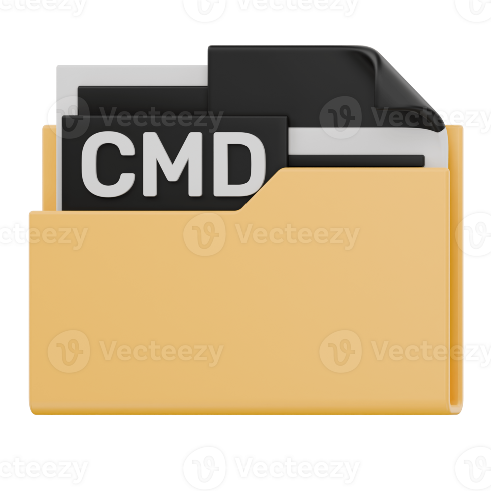 3D CMD File Folder Format Icon 56400858 PNG