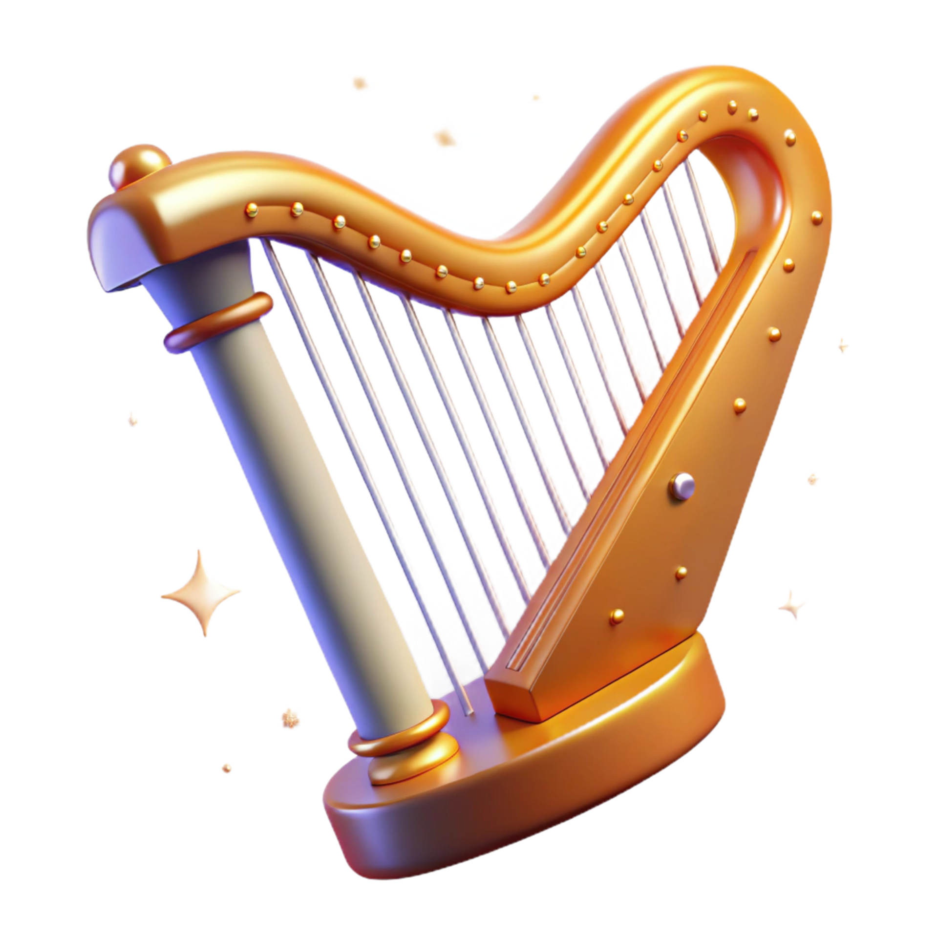 magnificent rustic Golden Harp A Digital Render of a Classic Stringed Instrument high resolution ...