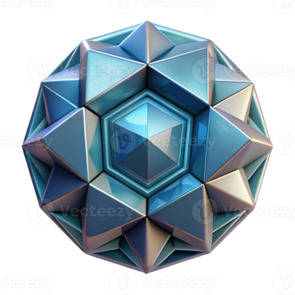 Abstract Geometric Sphere 3D Model of Polygonal Structure 56409628 PNG