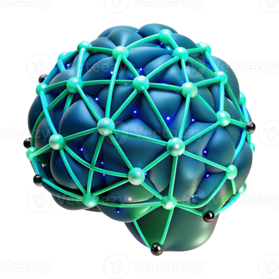 Neural Network Brain Structure Visualization 56410185 PNG