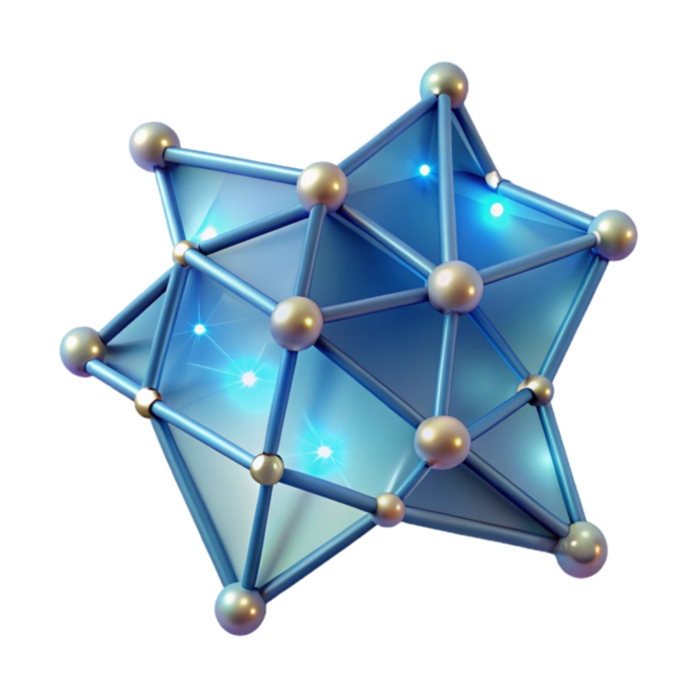 Abstract Network Structure 3d Model Of Interconnected Nodes 56410221 Png