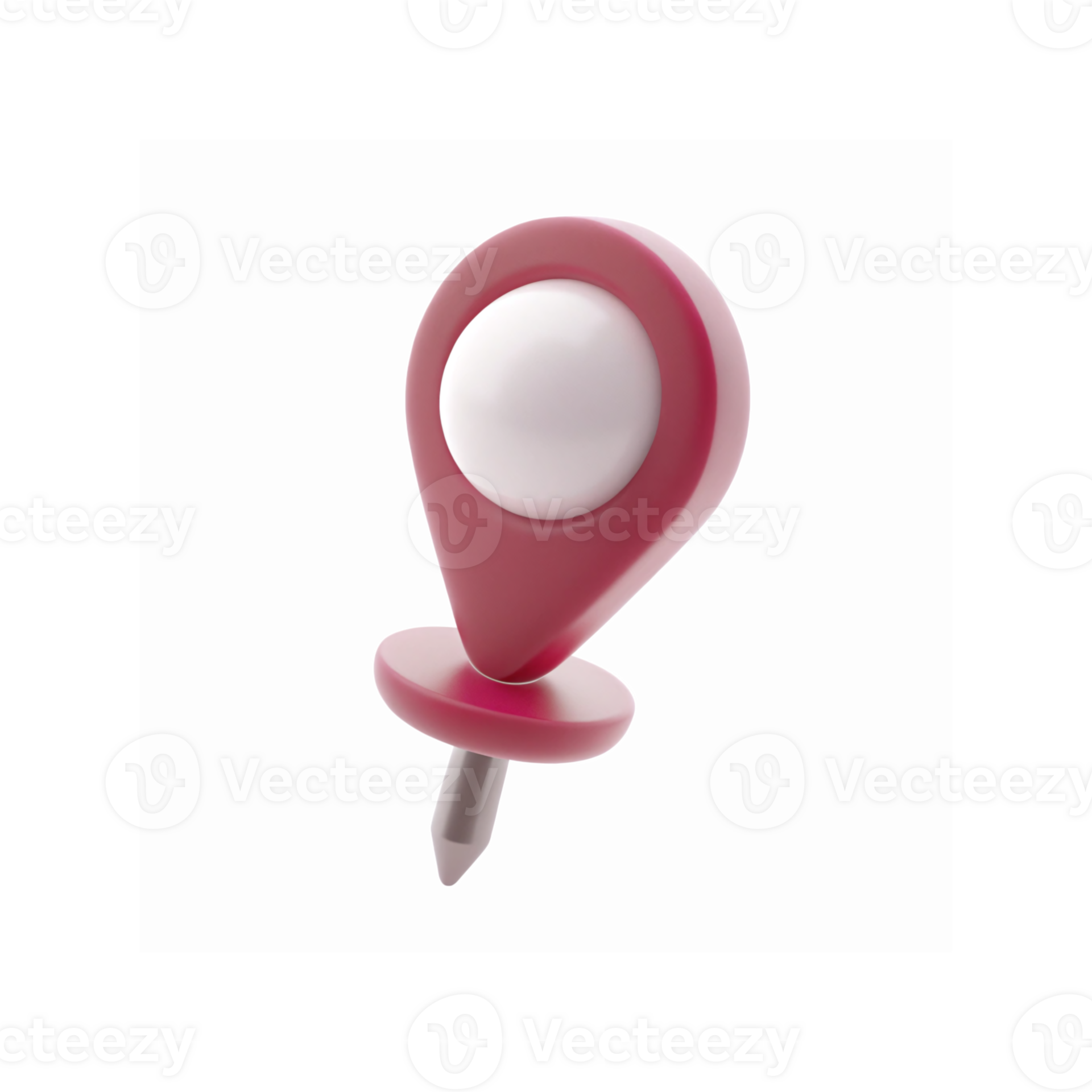 Red Map Pointer Pin Icon With White Center Symbol For Location And Navigation Tools 56414256 Png