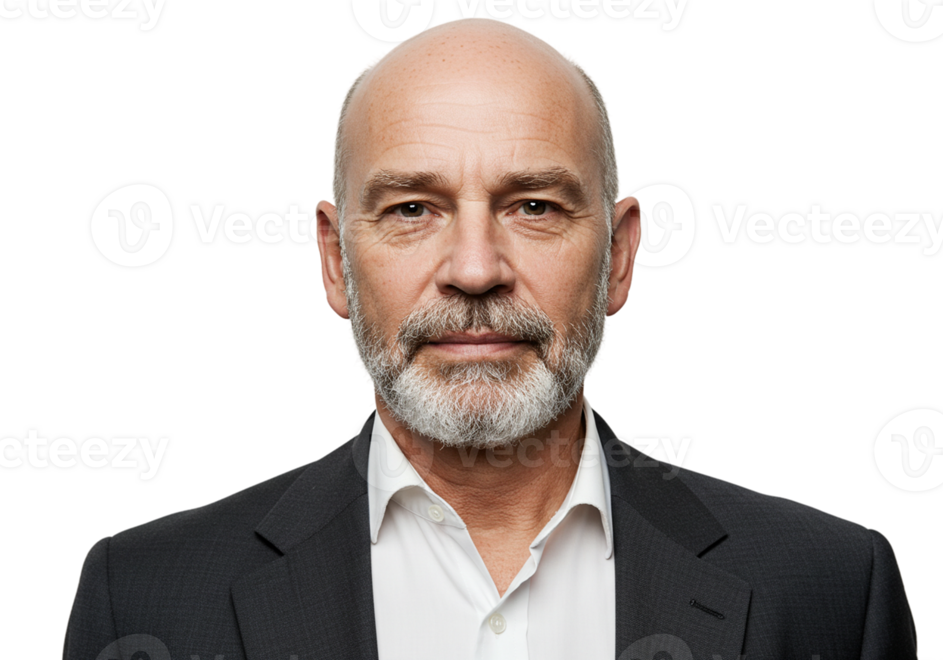 Serious Mature Man Portrait Black Background Professional Businessman ceo suit bald gray face ...