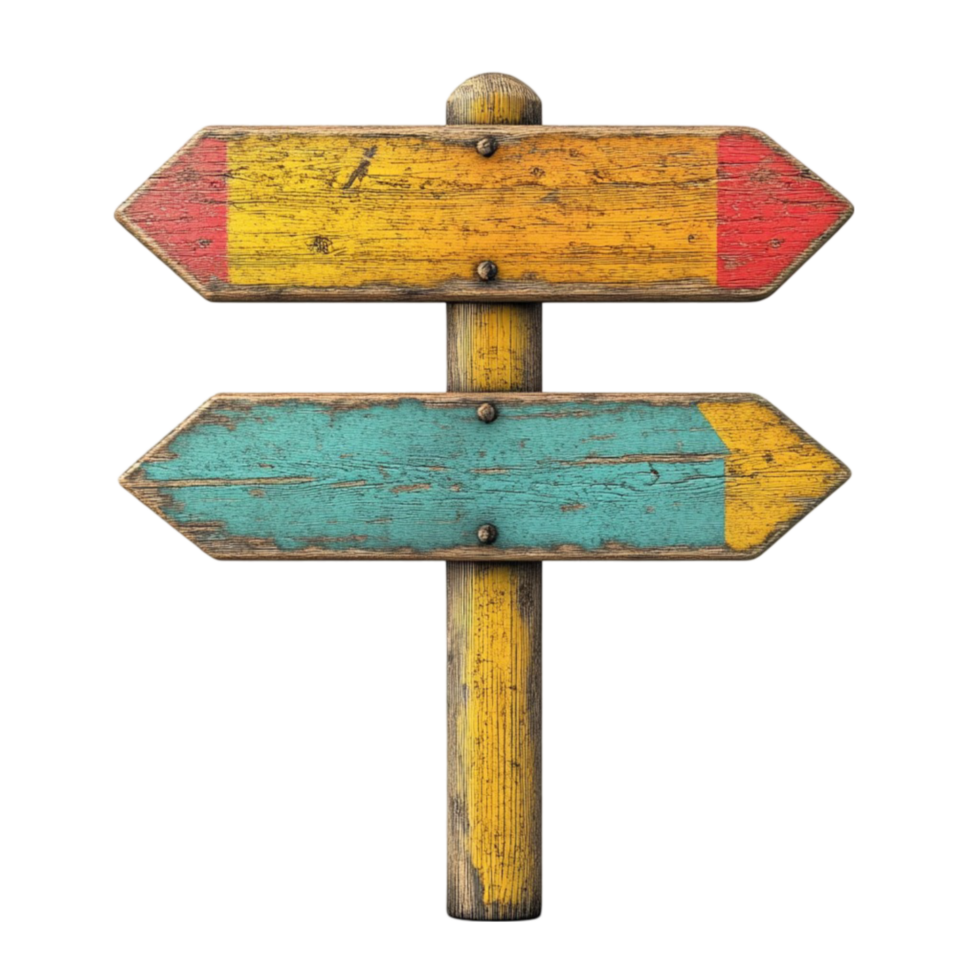 Vintage Wooden Signpost 56422231 PNG