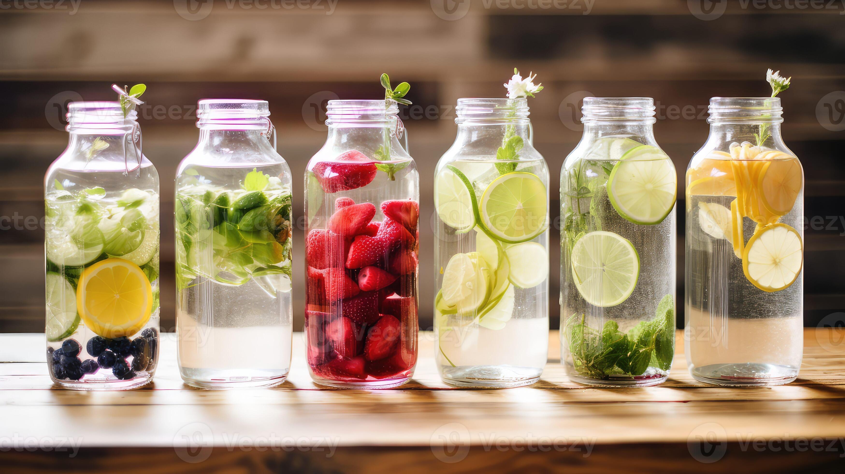 bottles flavored water 56429804 Stock Photo at Vecteezy