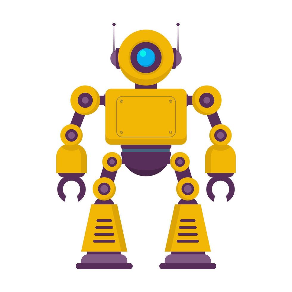 Robot character in flat style. icon 56440064 Vector Art at Vecteezy