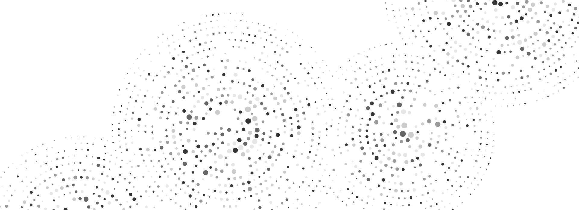 Black Dotted Concentric Circle Pattern Rippled Sound Wave Ring Background Radial Halftone