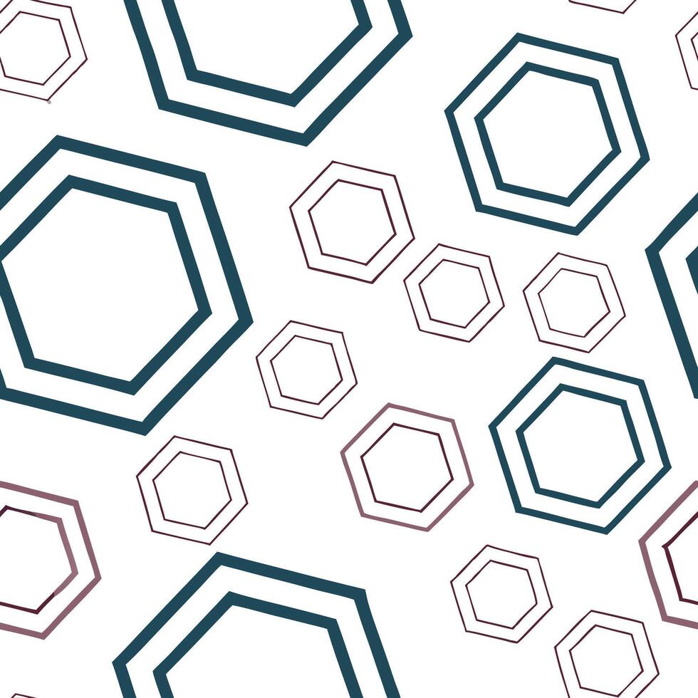 Abstract retro polygon seamless pattern bright hues on white background ...