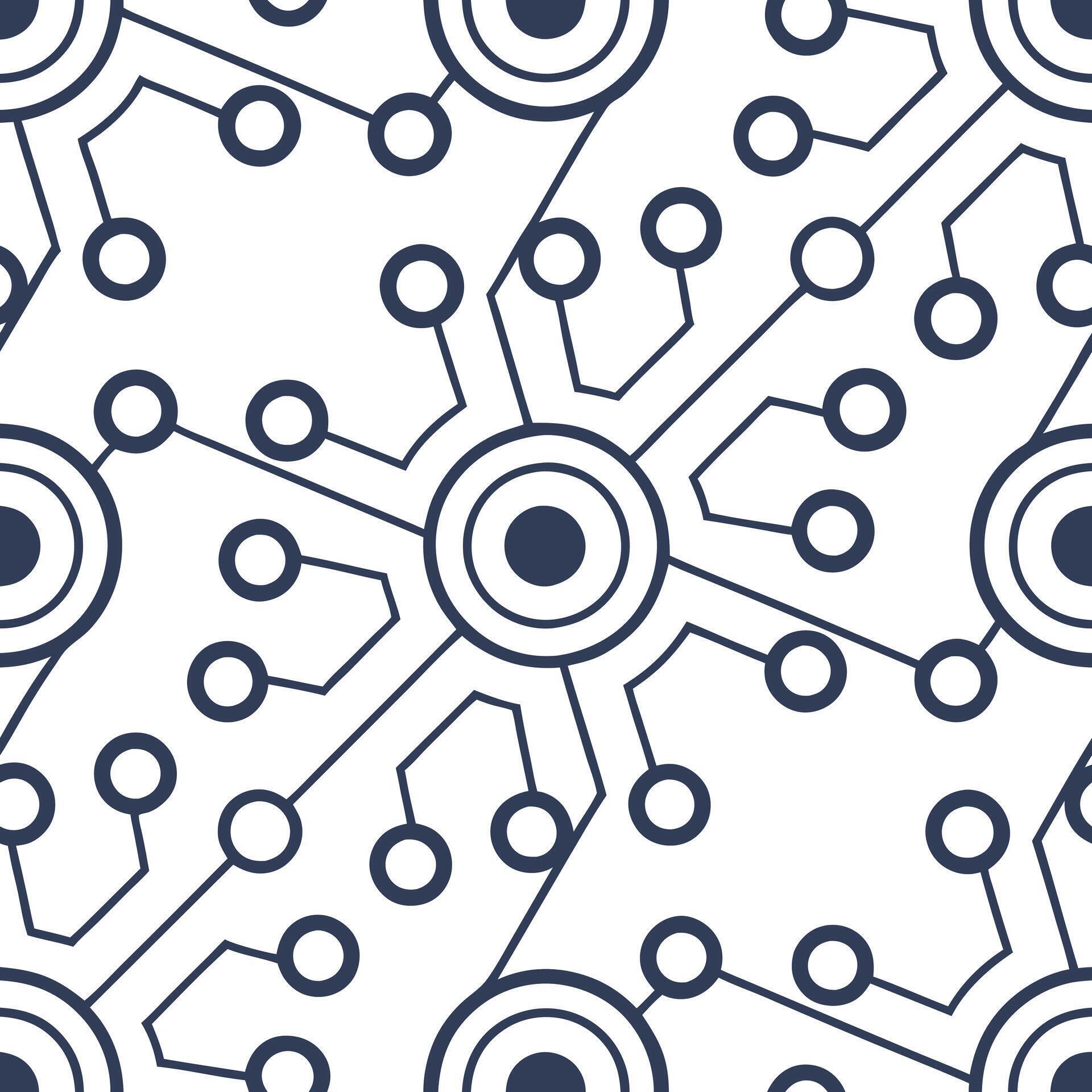 Create Seamless Tile Pattern Featuring Interconnected Digital Grid