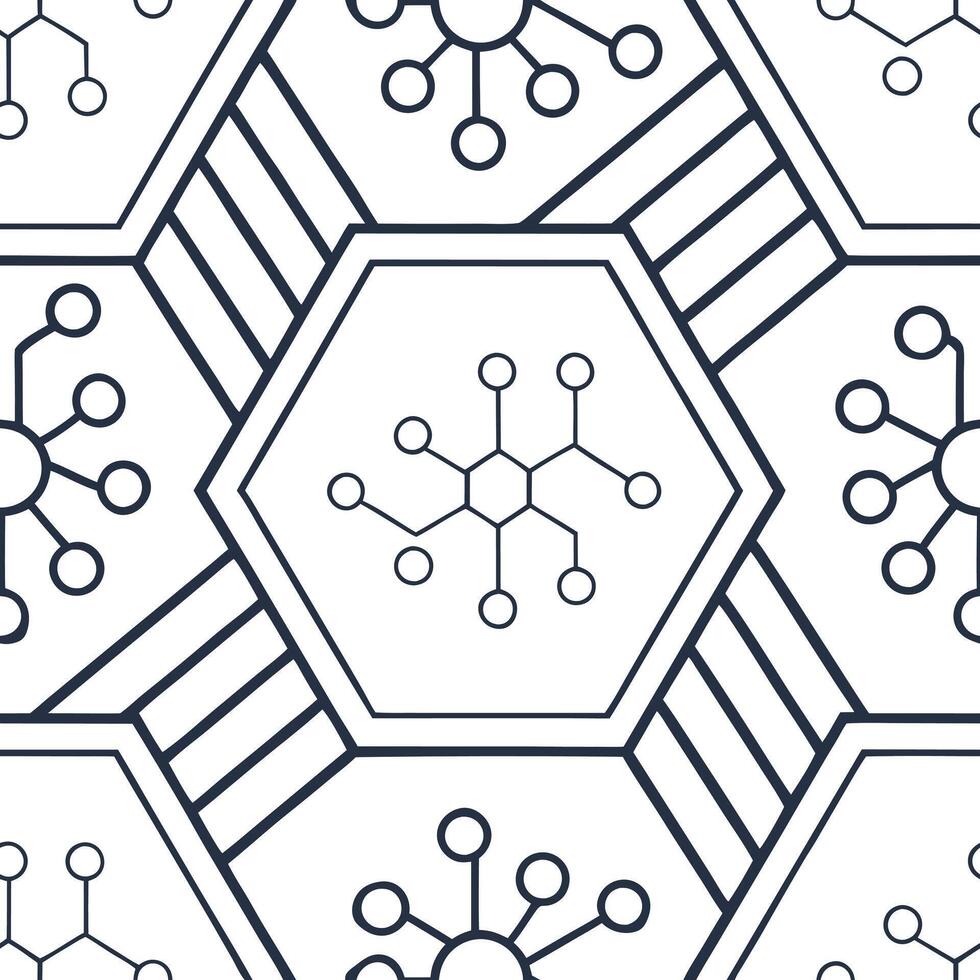 Create seamless tile patterns using complex circuit board diagrams and digital microchip layouts ...