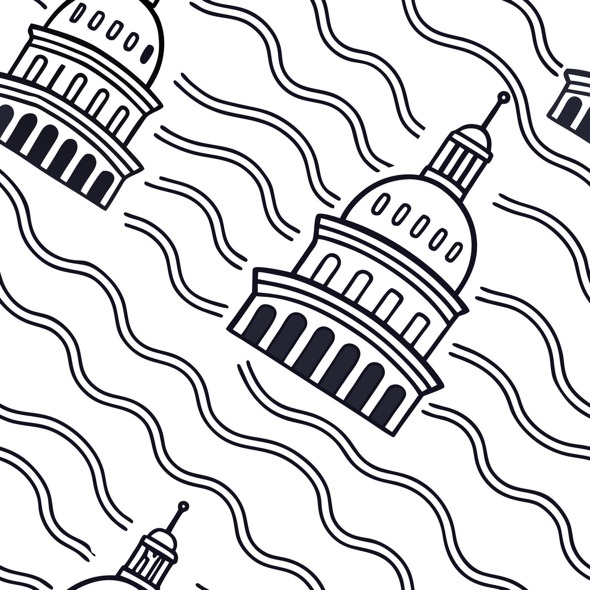 Create Seamless Tile Patterns With Techno Lines Forming Network Circuits And Digital Grids