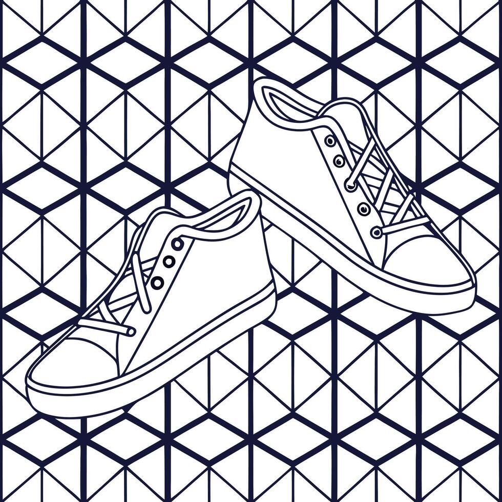 Innovative digital seamless pattern with techno geometrics and crisp angular outlines arranged ...