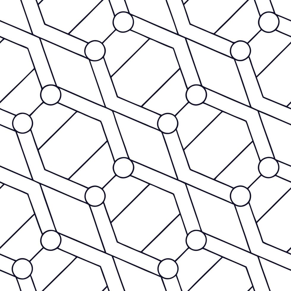 Modern Digital Matrix Seamless Pattern Showcasing Layered Circuit Motifs And Geometric Tile