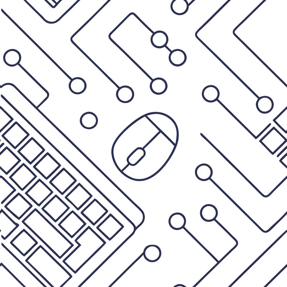 Sleek digital matrix seamless pattern featuring minimalistic data grids ...