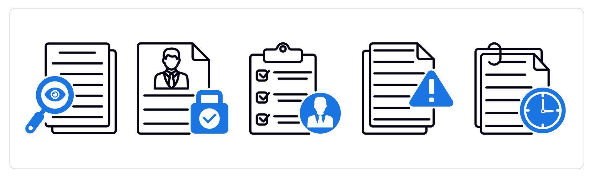 Set of 5 GDPR icons as transparency, personal data, privacy impact assessment 56465102 Vector ...