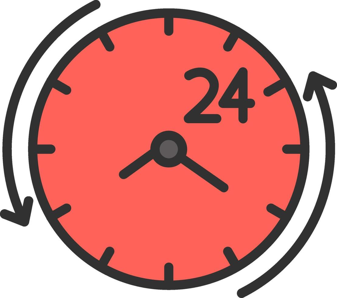 un reloj con 24 horas en eso y flechas señalando a el hora 56466326 ...