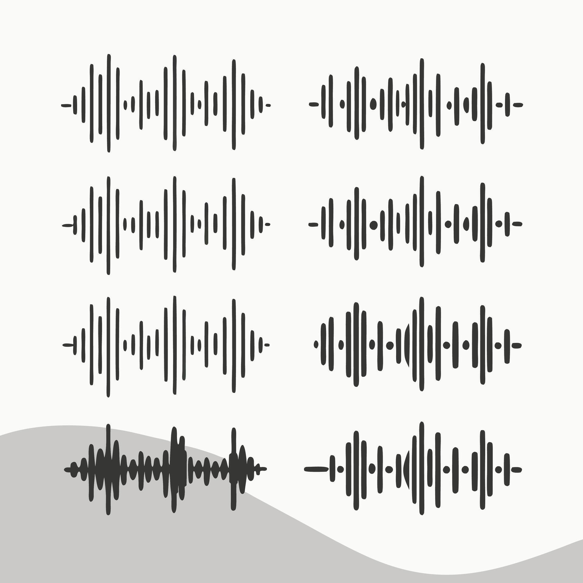Abstract Sound Wave Patterns Collection 56470030 Vector Art at Vecteezy
