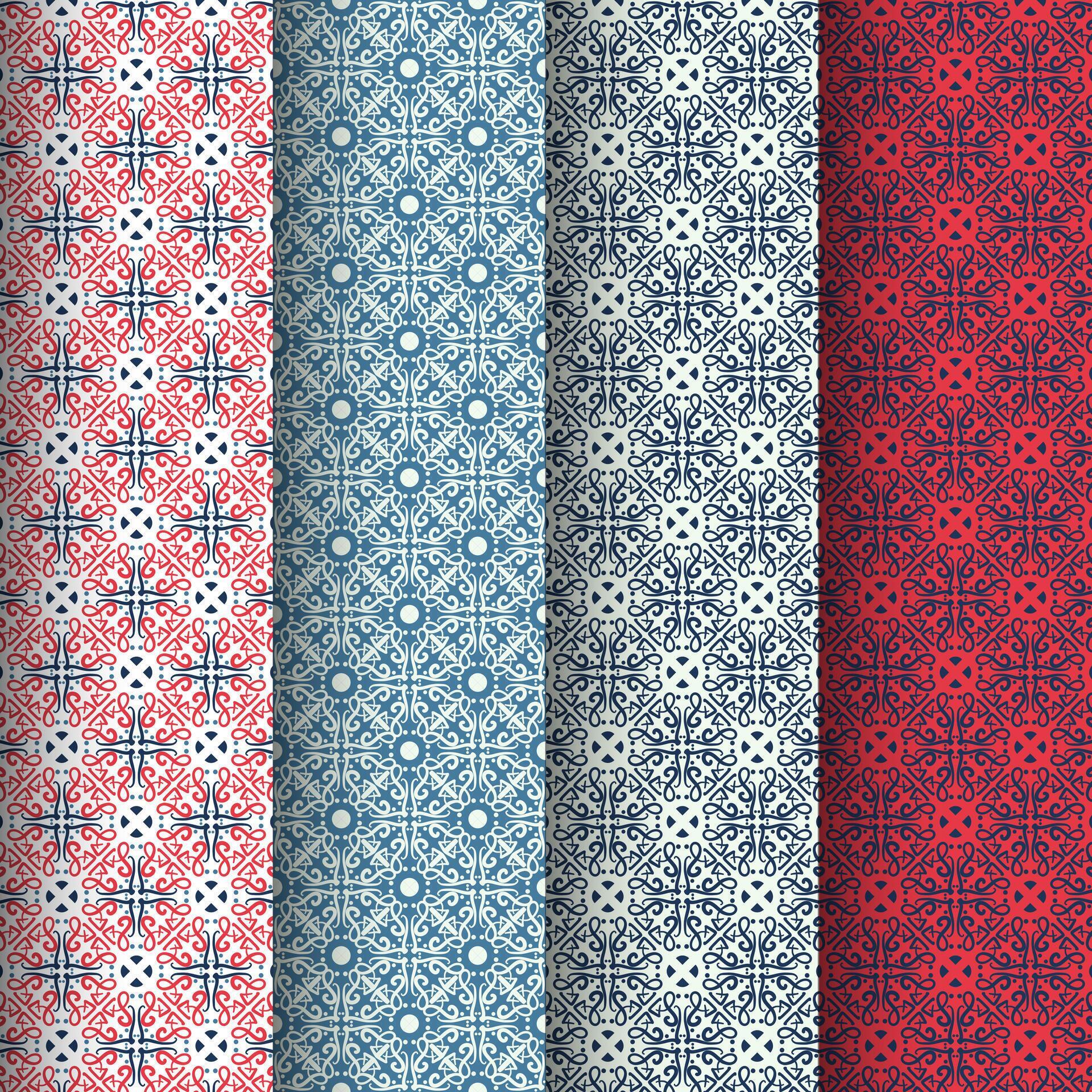 Ornamental seamless patterns set, traditional islamic pattern set ...