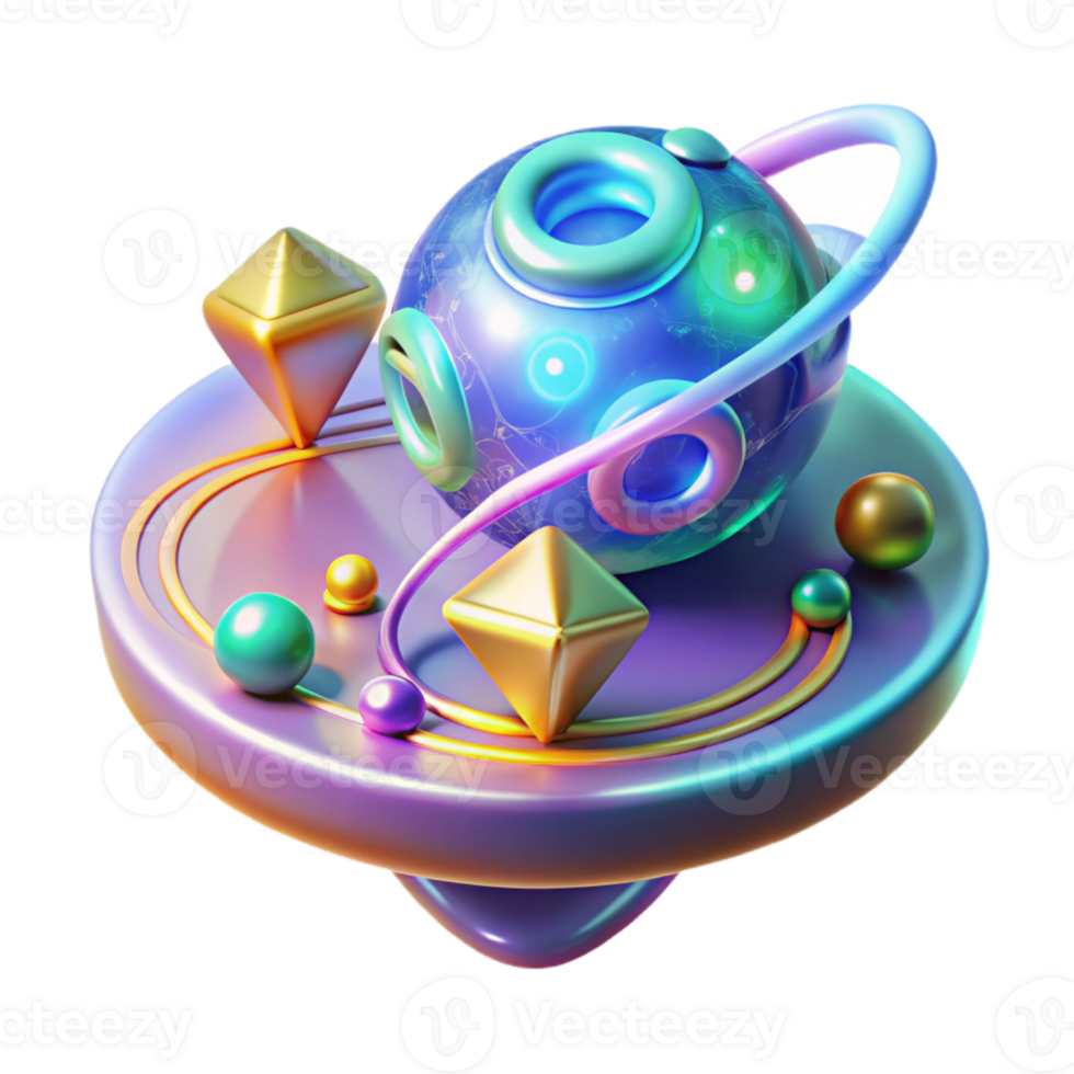 Impressive Abstract Abstract 3d Render Of Colorful Geometric Shapes