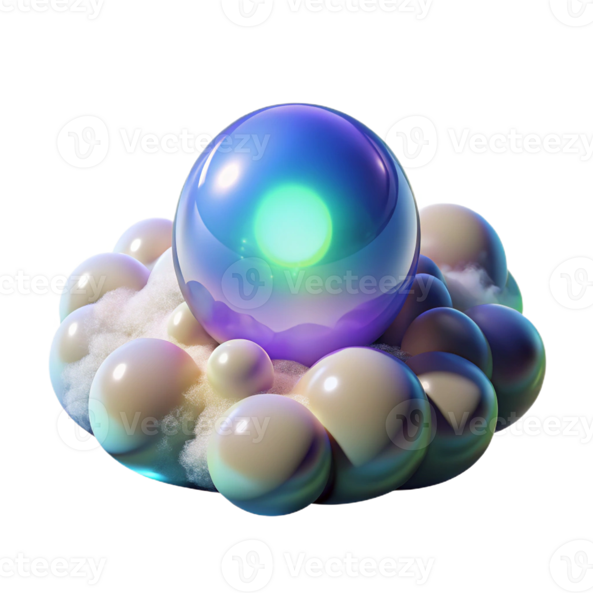 3D Render Orb on Cloud Abstract Background 56475113 PNG