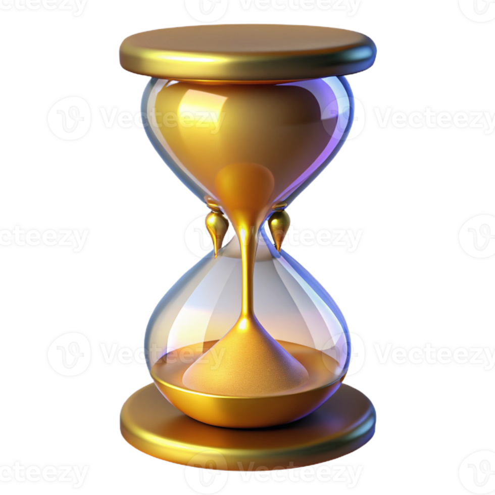 Extraordinary Artistic Golden Hourglass 3d Render Detailed 56477257 Png