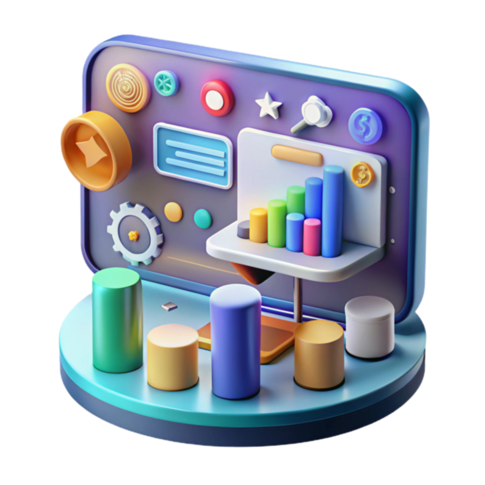 Data Visualization Colorful Charts 3D Graphs for Business Insights ...