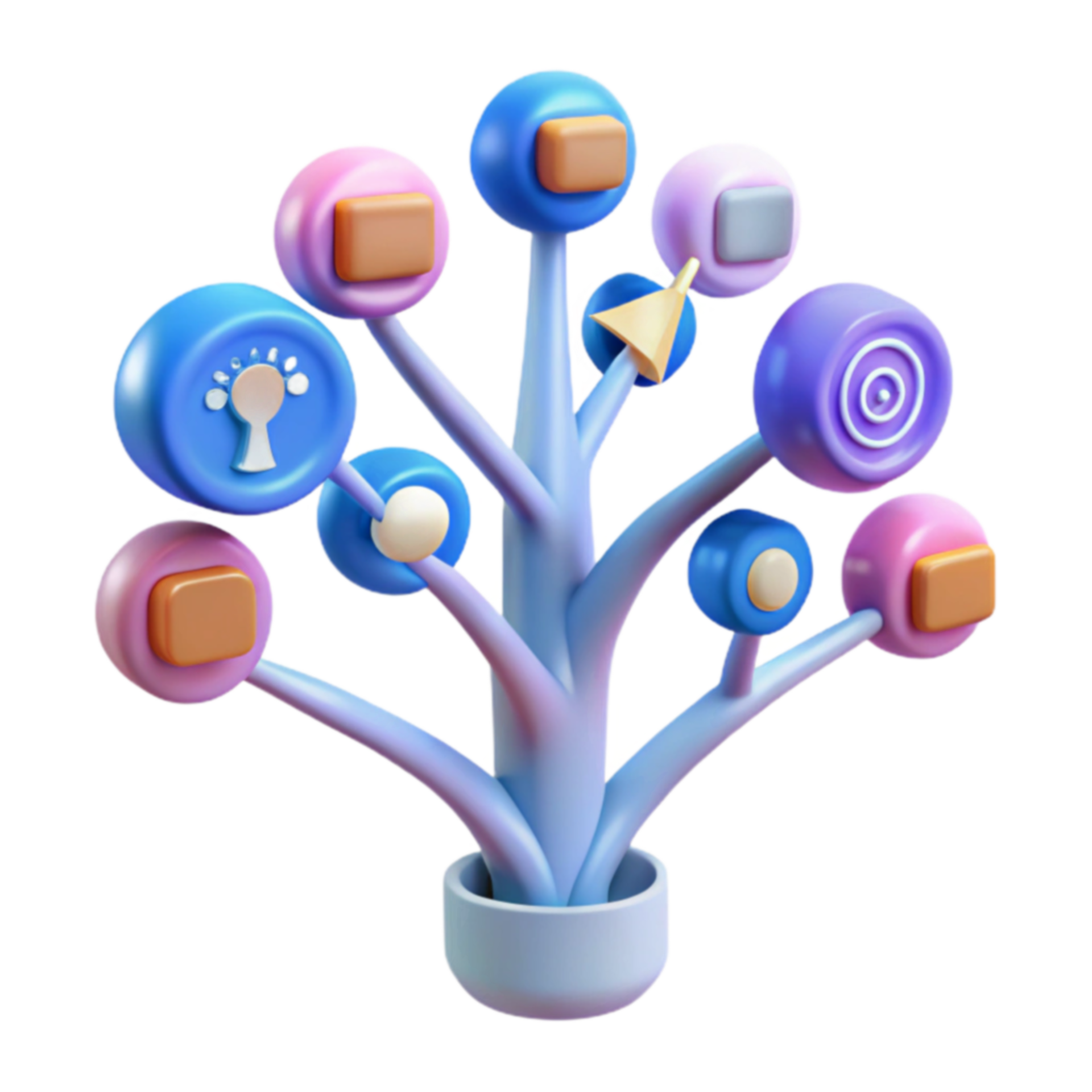 Interactive Data Visualization Tree A 3D Conceptual Model 56480900 PNG