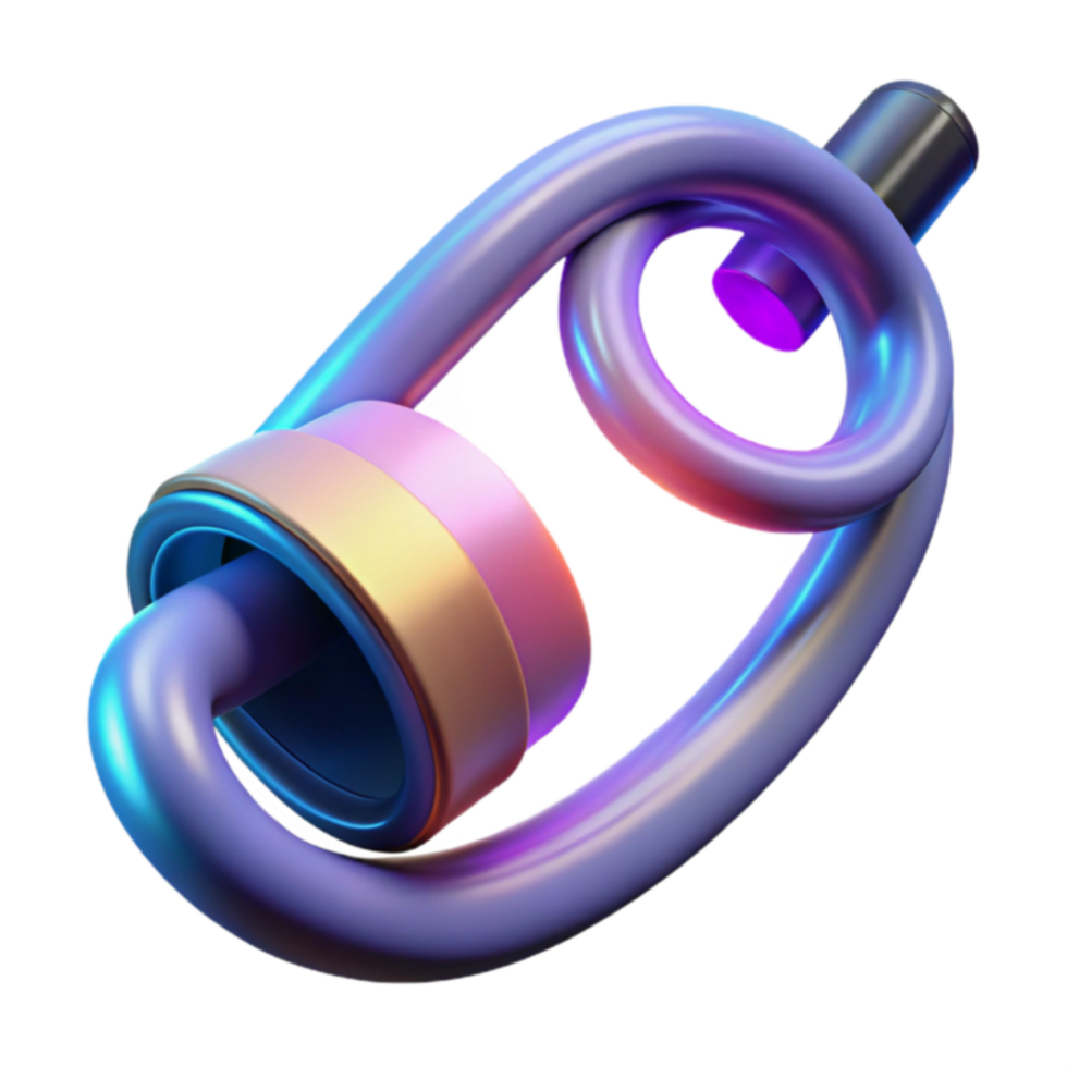 Abstract 3d Render Interlocking Rings Gradient Colors 56481410 Png