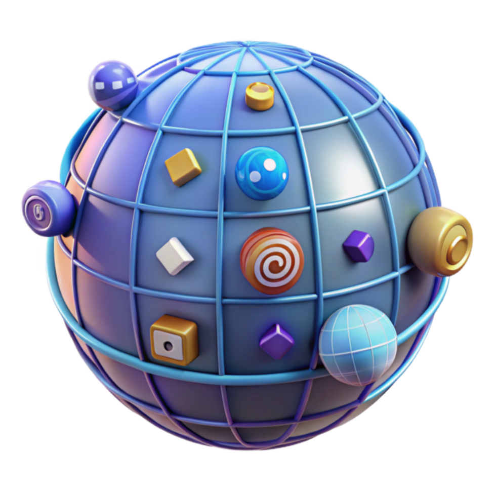 Global Network of 3D Shapes and Objects 56483122 PNG