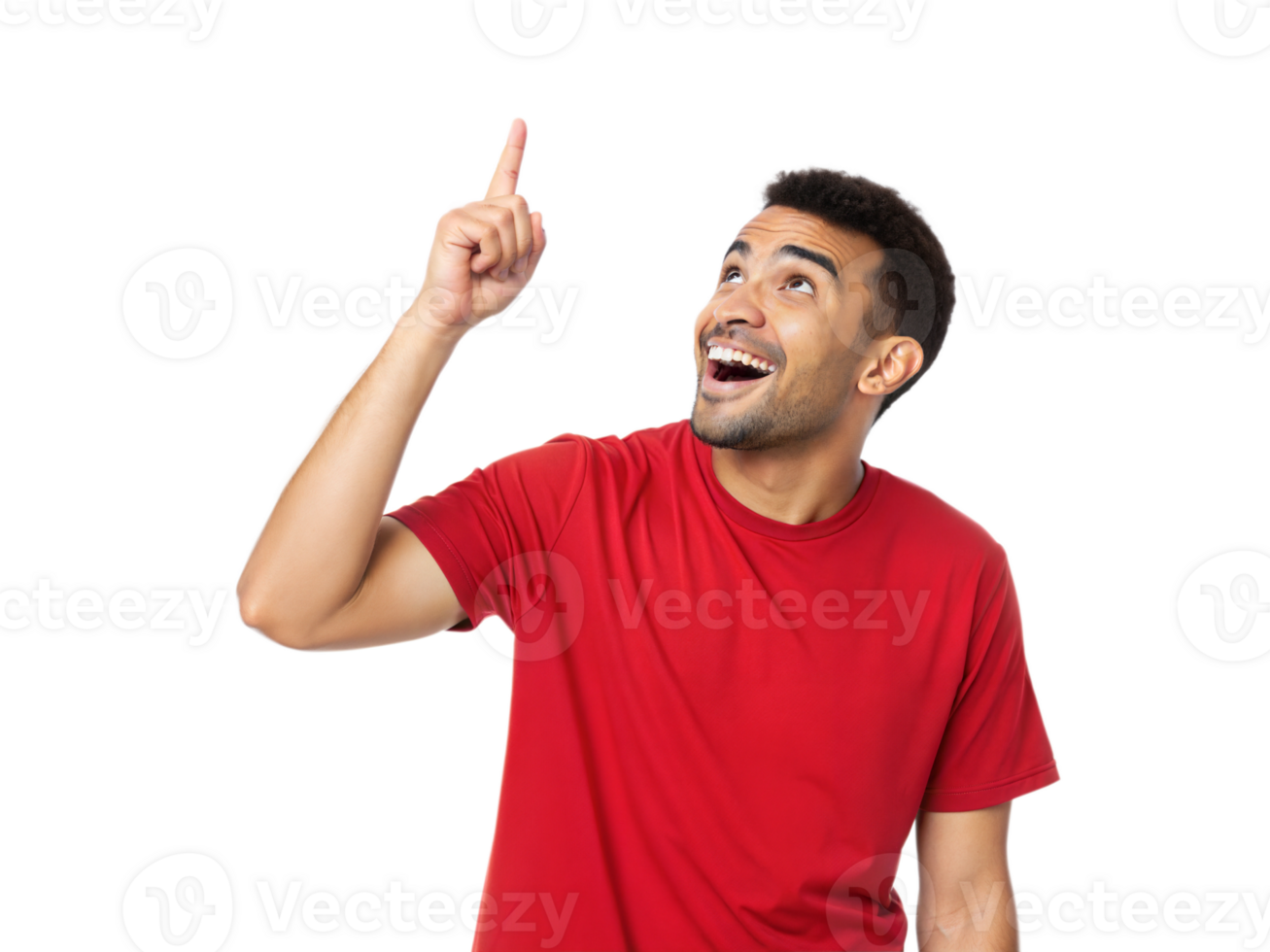 young man pointing up isolated on transparent background 56483781 PNG