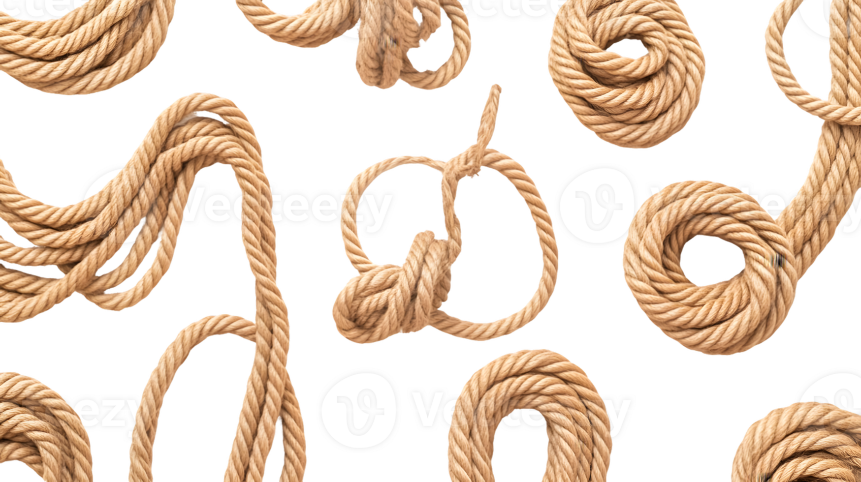 Beige Hemp Ropes on Transparent Background 56487582 PNG