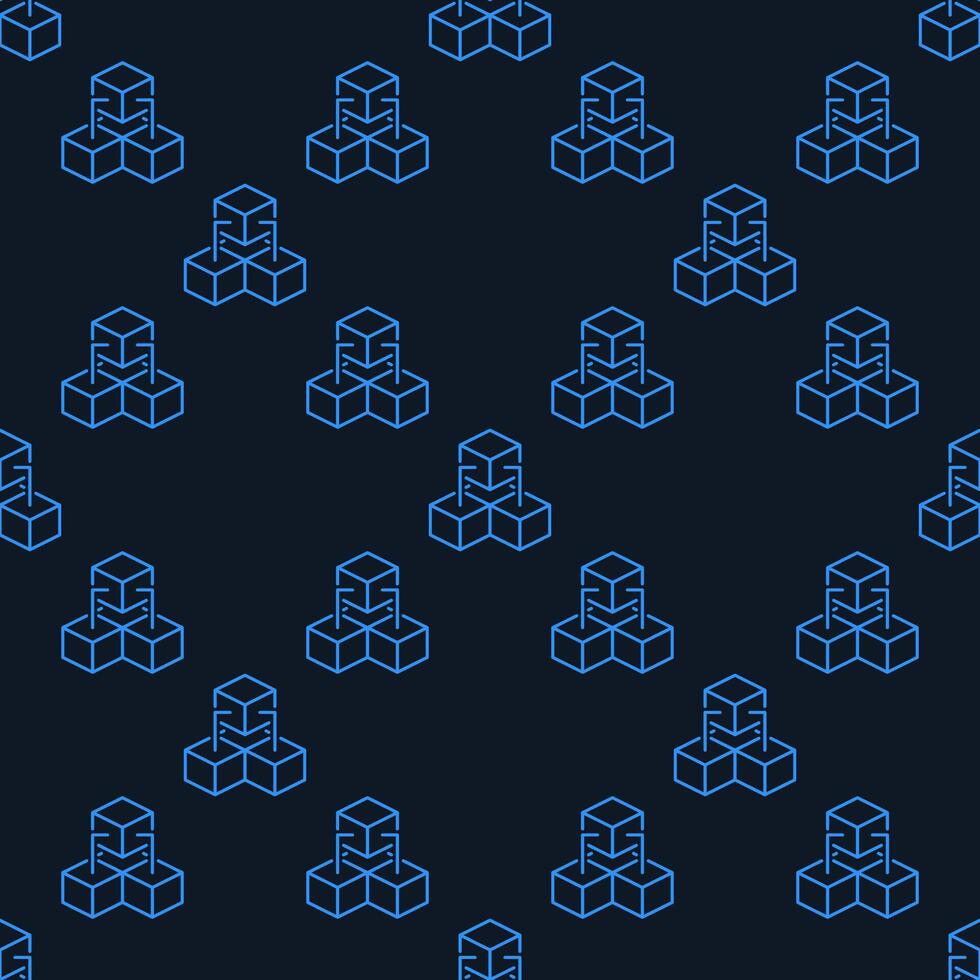 Three Connected Blocks Blockchain Linear Seamless Pattern 56488263 Vector Art At Vecteezy