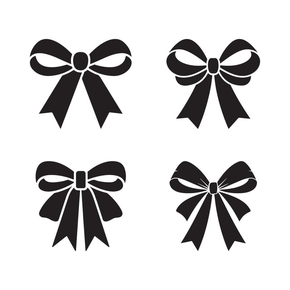Bow Tie Icon Set. Stylish Bow Illustration. Isolated Design 56493543 ...