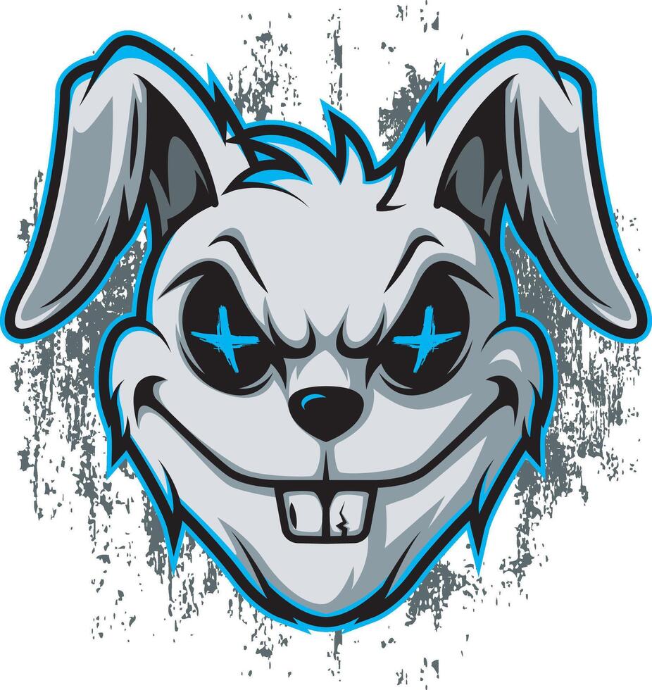 Evil Bunny Mascot Logo 56521552 Vector Art at Vecteezy