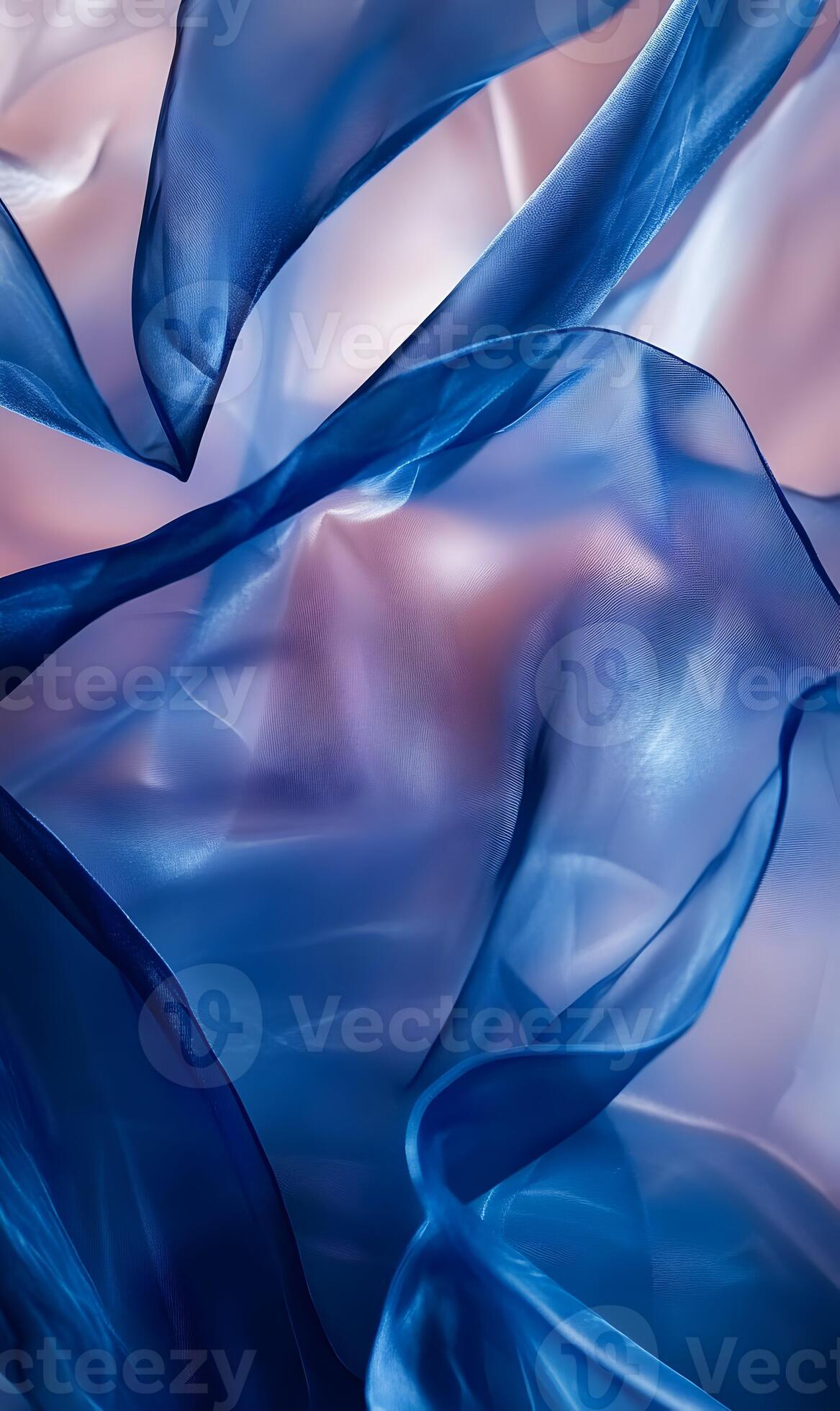 Ethereal dance of azure fabrics, light interplay creating a mesmerizing visual symphony 56524943 ...