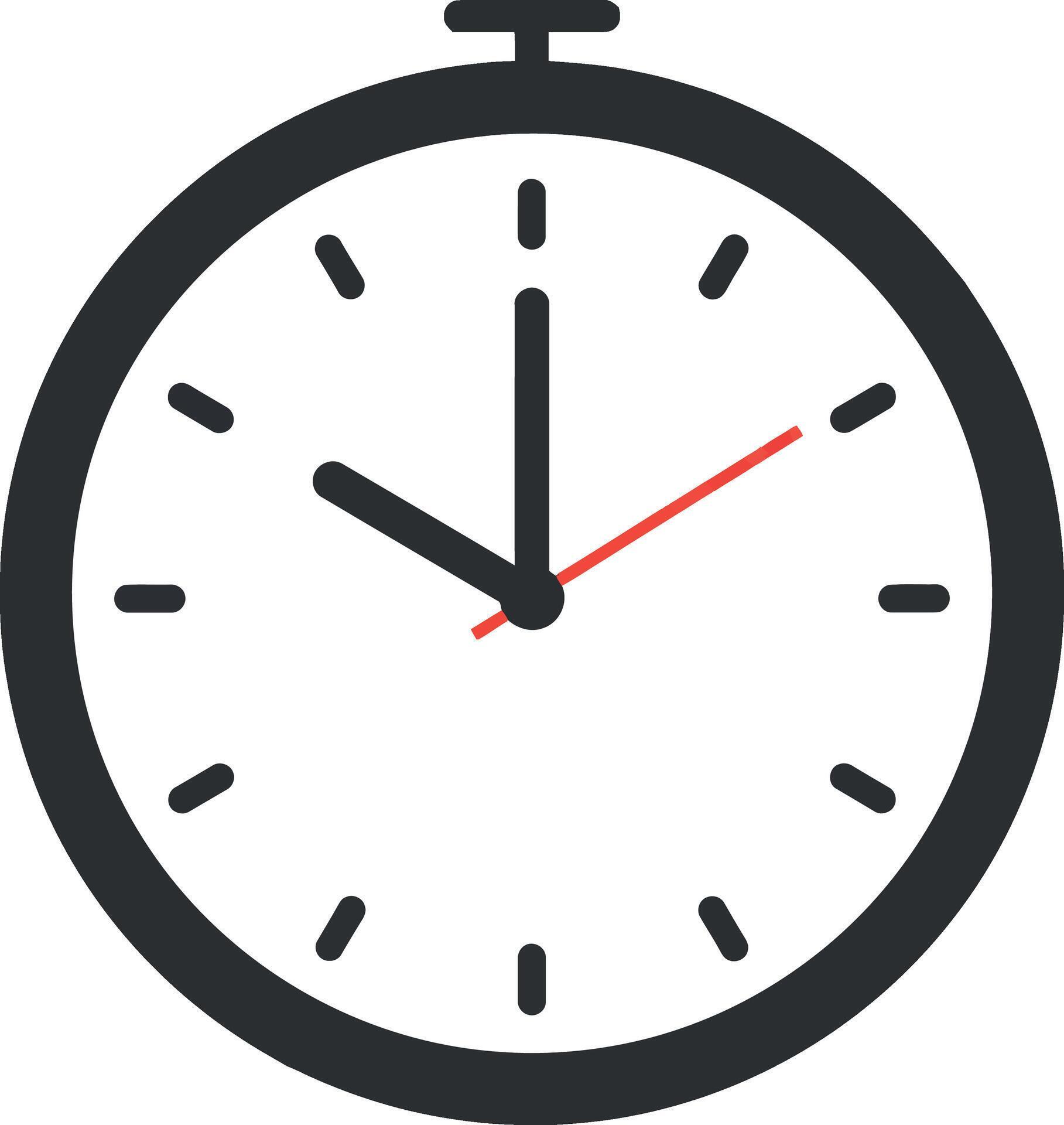 Simple round clock design in flat style art 56545023 Vector Art at Vecteezy