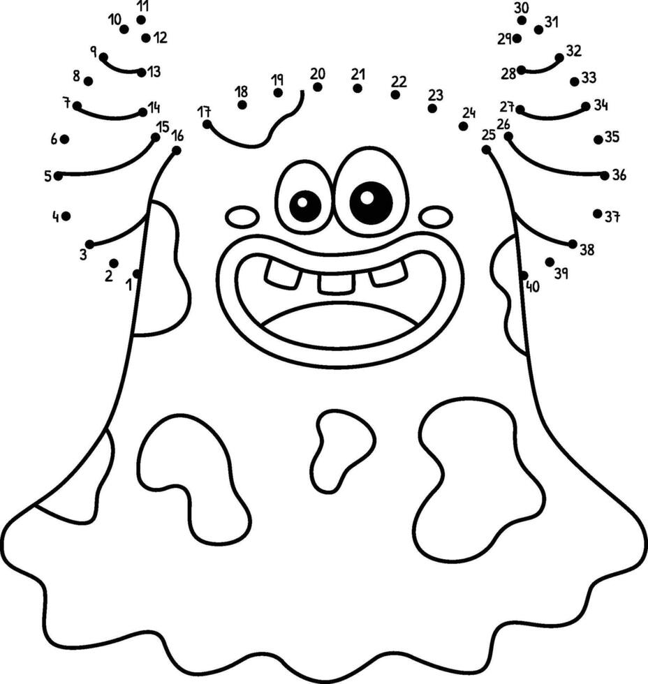 Dot to Dot Ghost Monster Isolated Coloring Page 56545884 Vector Art at ... Dot to Dot Ghost Monster Isolated Coloring Page 56545884 Vector Art at ...