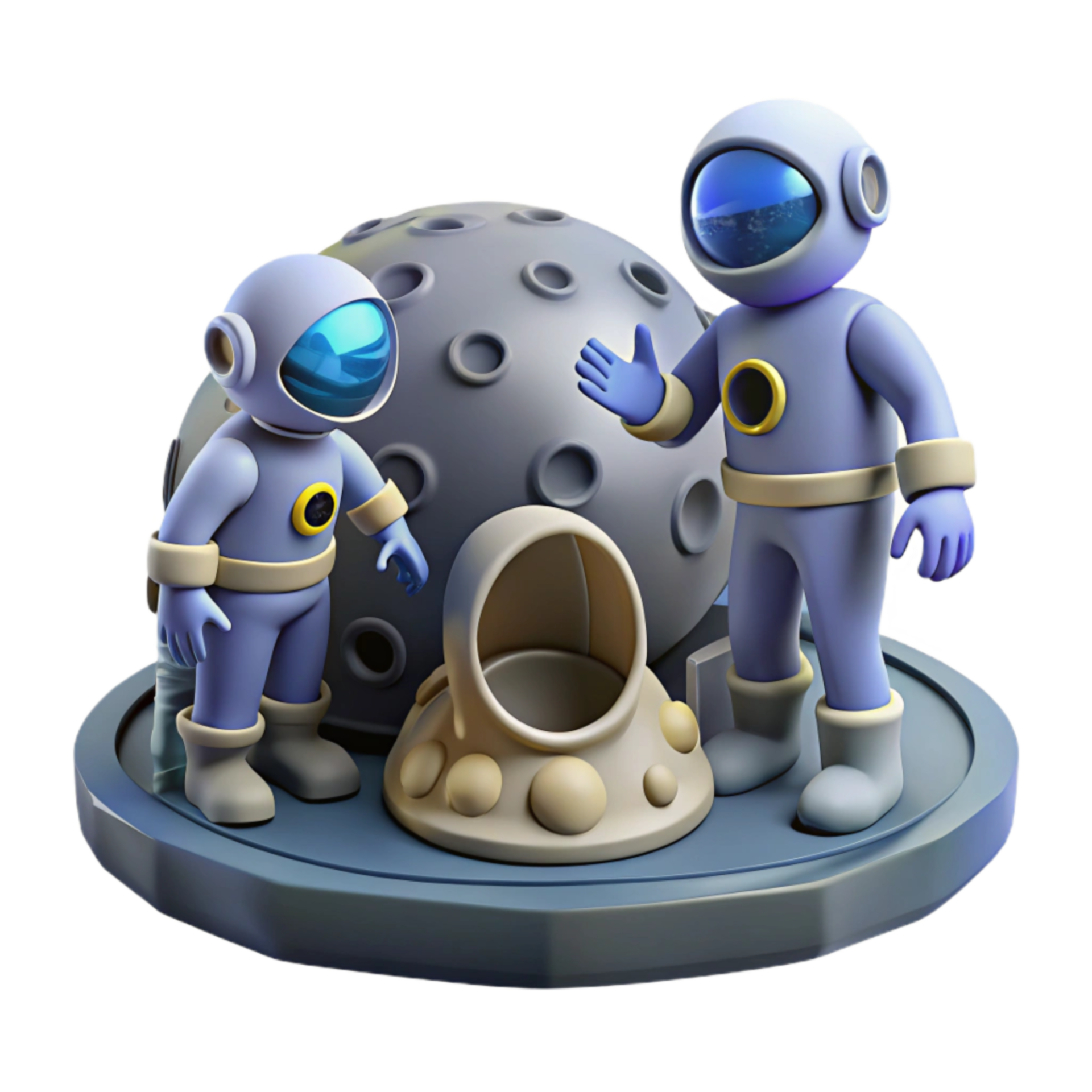 Astronauts on the Moon Exploring Space 56547491 PNG Astronauts on the Moon Exploring Space 56547491 PNG