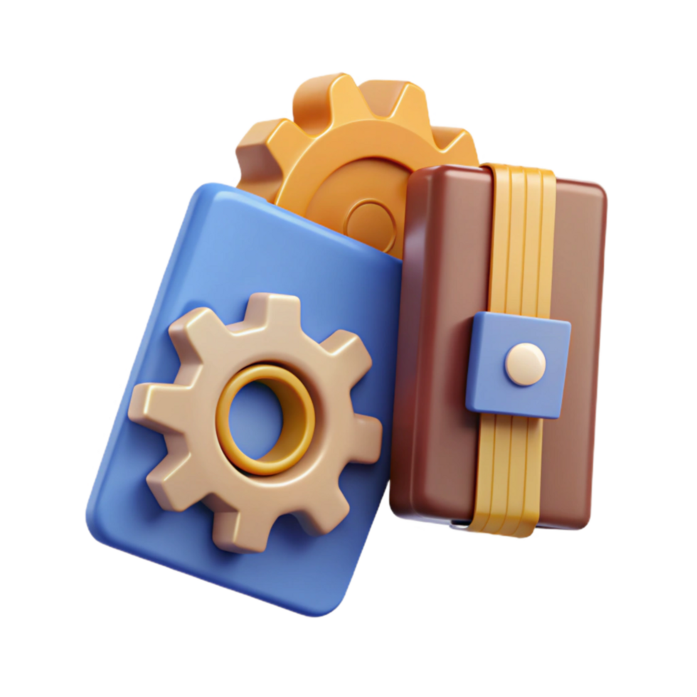 System Configuration Gear Settings And Wallet 56549891 Png