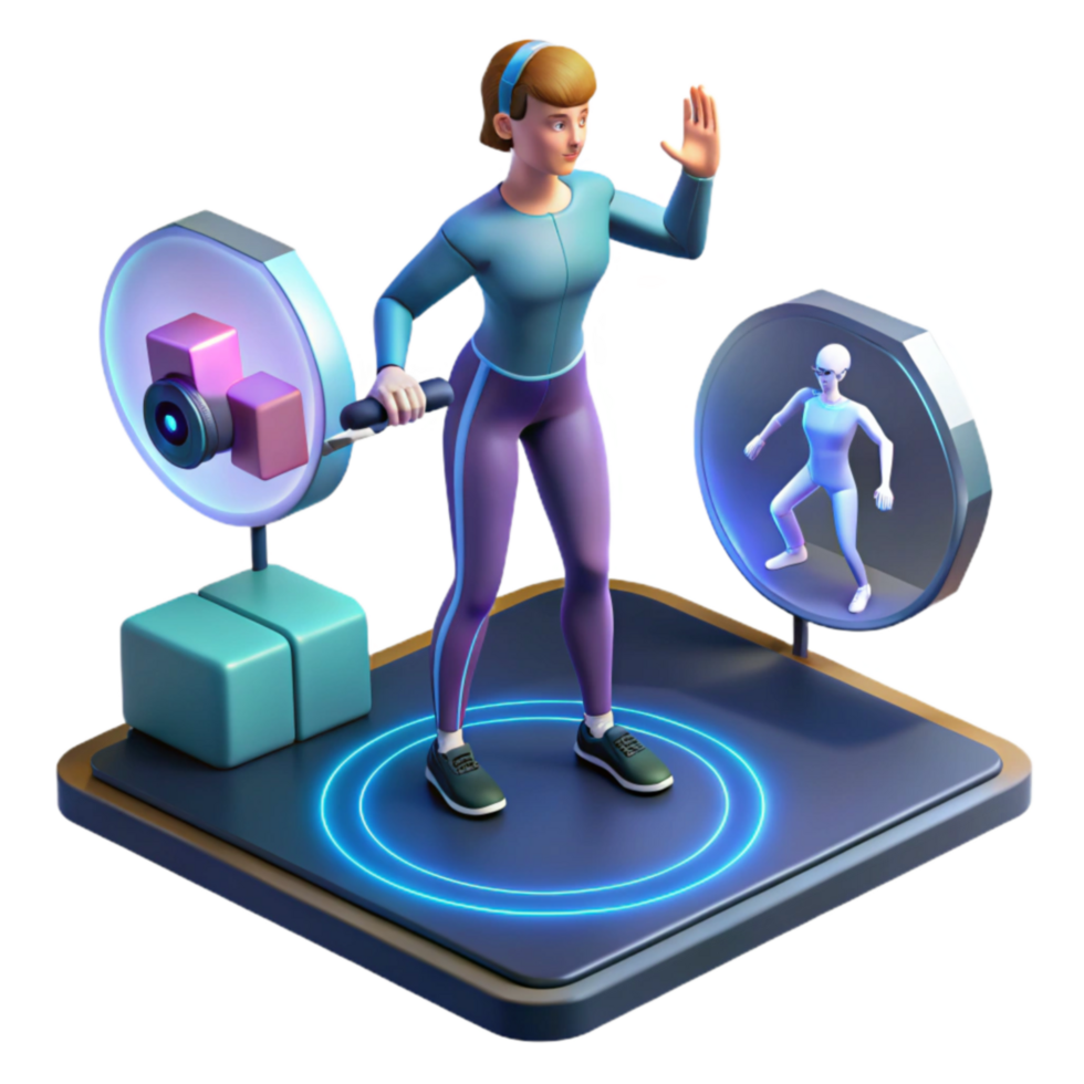 Interactive Fitness Virtual Trainer 3D Motion Capture 56550273 PNG