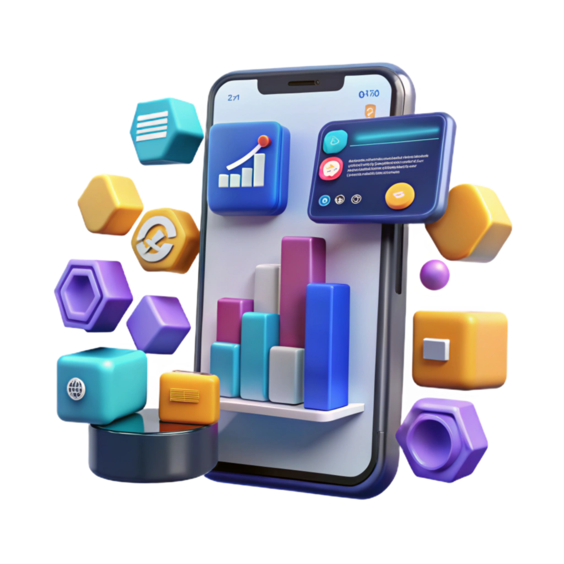 Mobile App Data Visualization Charts Graphs And Ui Design 56550833 Png