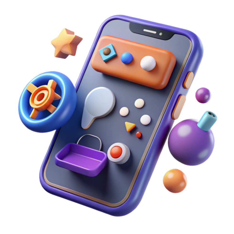 Mobile Gaming 3D Interface Design Interactive Elements 56550837 PNG