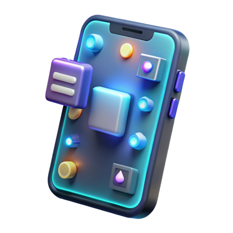 Mobile App Interface Design Neon Ui Elements 56551572 Png