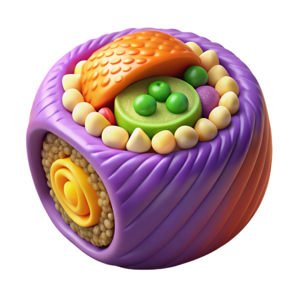 Abstract 3D Render of Colorful Spherical Structure 56552489 PNG