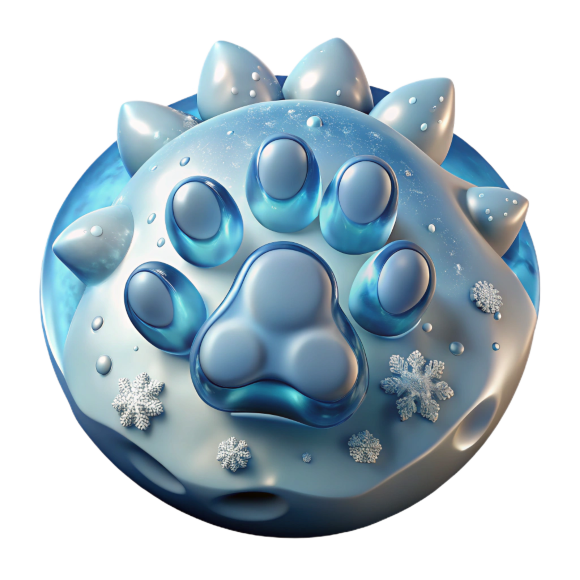 Winter Paw Print Frozen Orb Design 56552562 PNG Winter Paw Print Frozen Orb Design 56552562 PNG