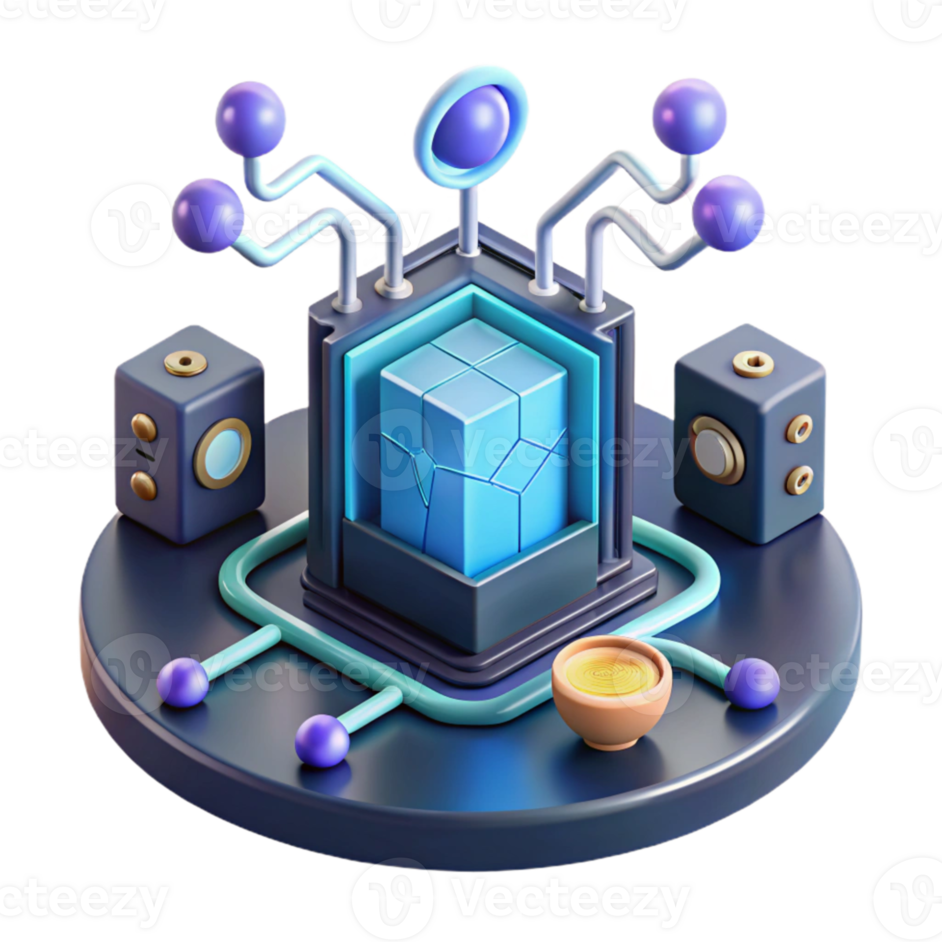 Networked Cube Data Processing And Audio System 56553799 Png