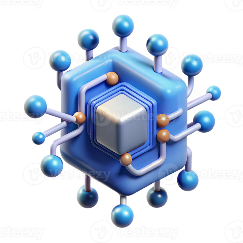 Networked Cube Abstract 3d Data Visualization 56553827 Png